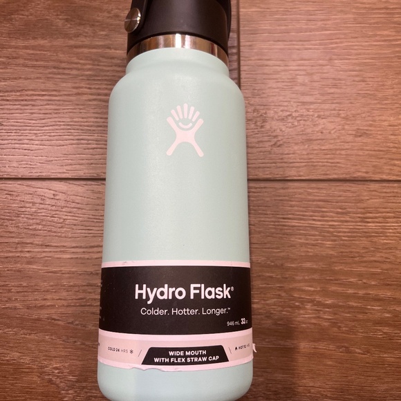 Hydro Flask | Dining | Nwt Hydro Flask 32 Oz Wide Mouth Flex Straw And ...